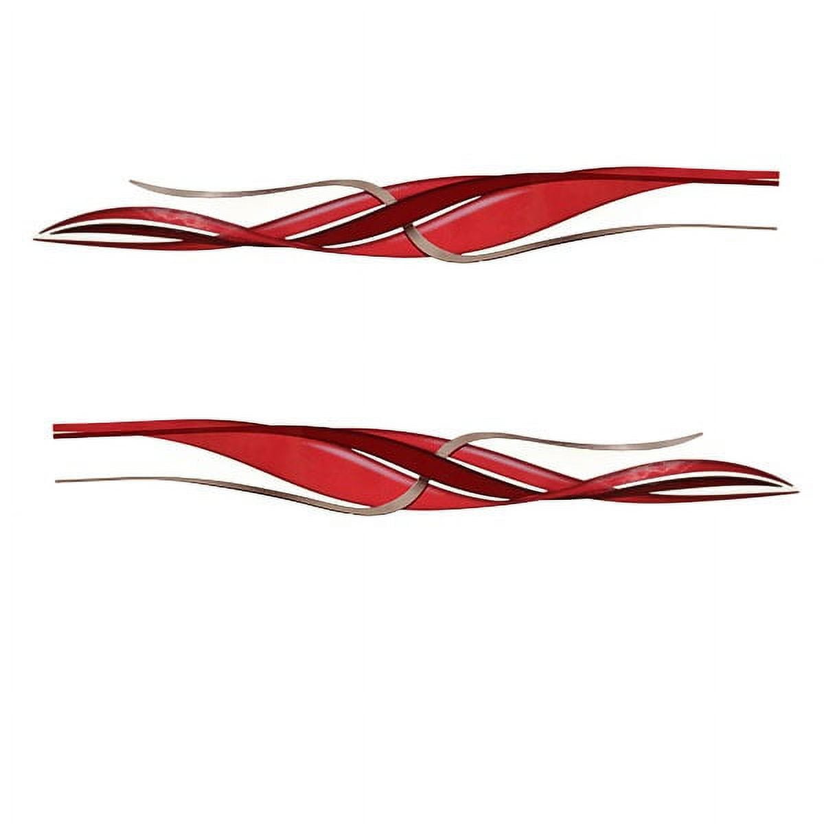 Lund Boat Cowling Graphic Decals 93570001 | Red Stickers (Set of 2 ...