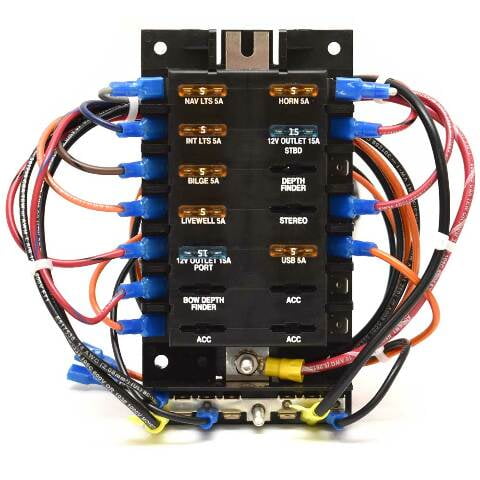 Lund Boat Fuse Block 2393372 | 14-Position Panel w/ Harness - Walmart.com