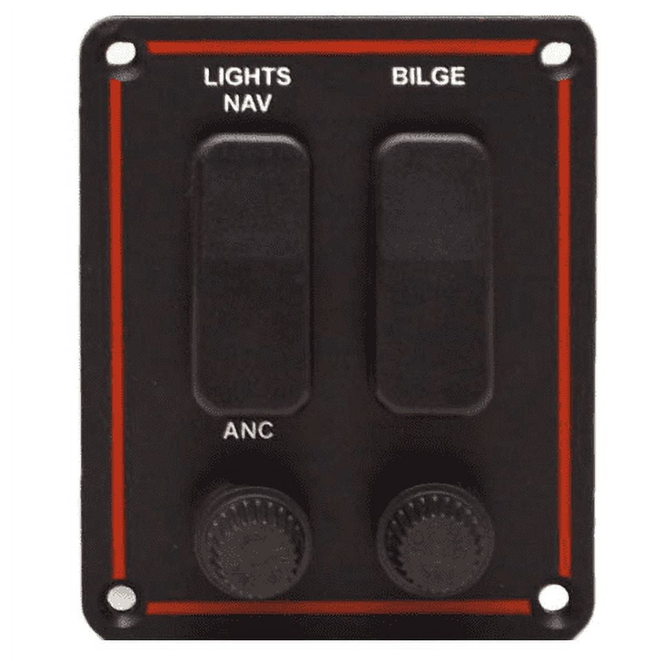 Lund Boat Fuse Switch Panel 2000406 | 3 3/4 x 3 Inch Black Red ...