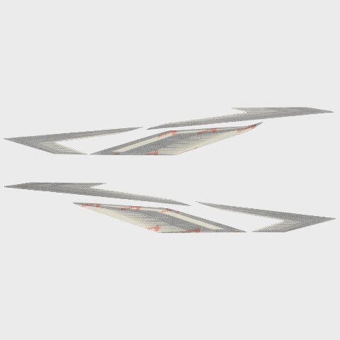 Lund Boat Graphic Hull Decal Sticker | Emblem Black Gray (Set of 6 ...