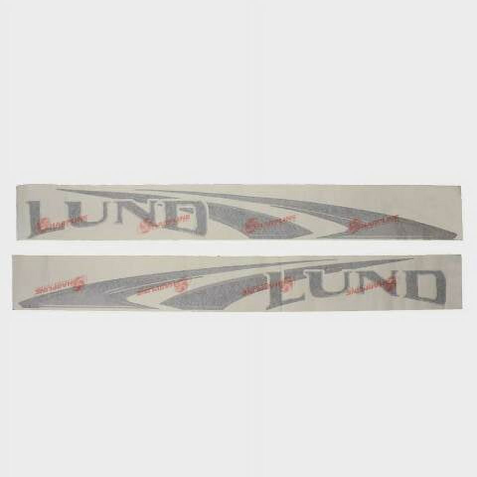 Lund Boat Graphic Hull Decals 2280257 | Black / Silver Vinyl (Set of 2 ...
