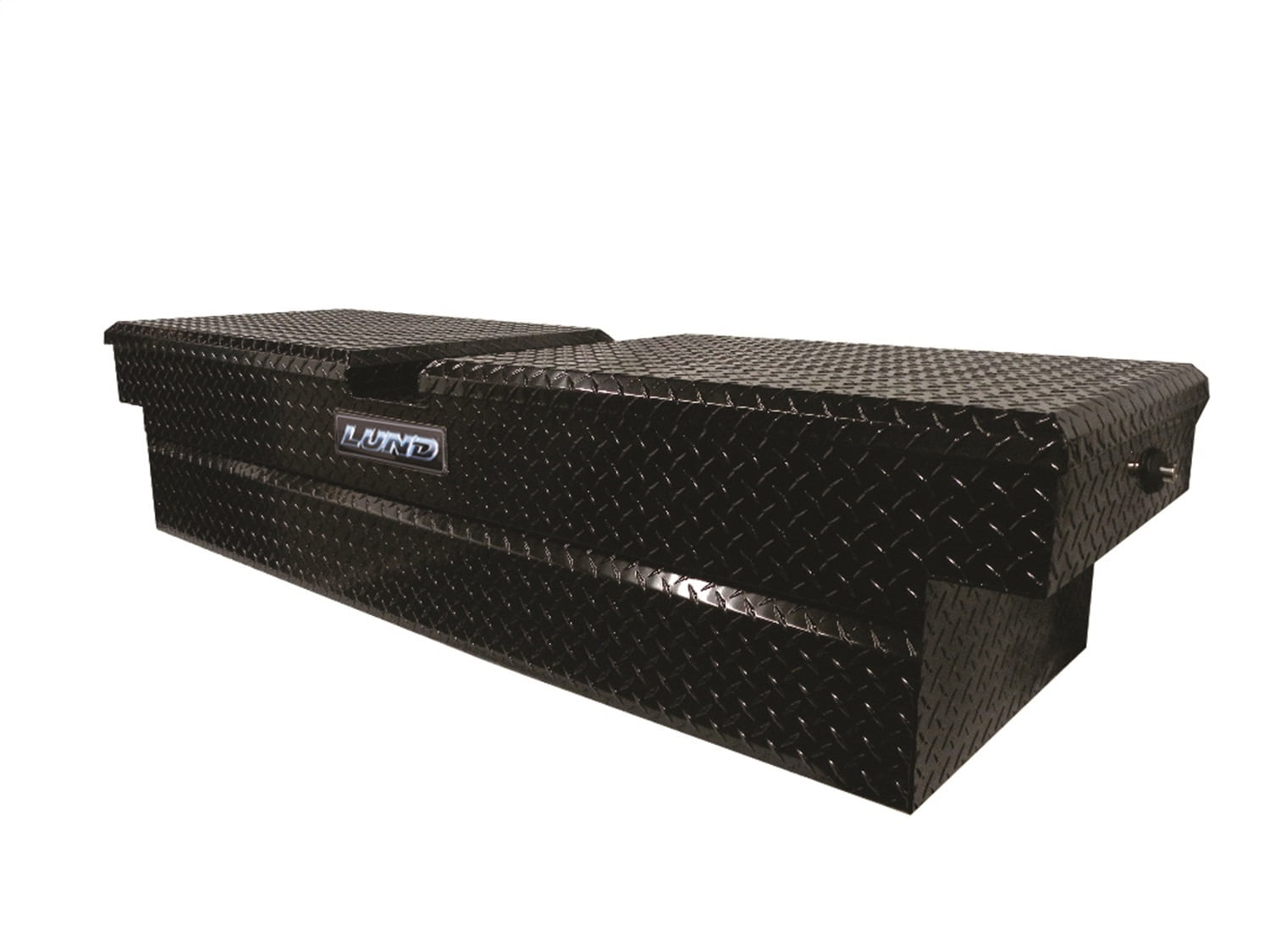 Lund 72-Inch Black Aluminum Diamond Plated Gull Wing Push Button Cross ...