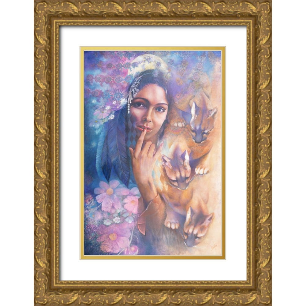 Lund, Denton 11x14 Gold Ornate Wood Framed with Double Matting Museum ...