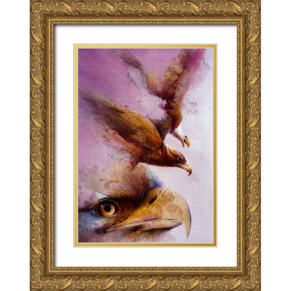 Lund, Denton 11x14 Gold Ornate Wood Framed with Double Matting Museum ...