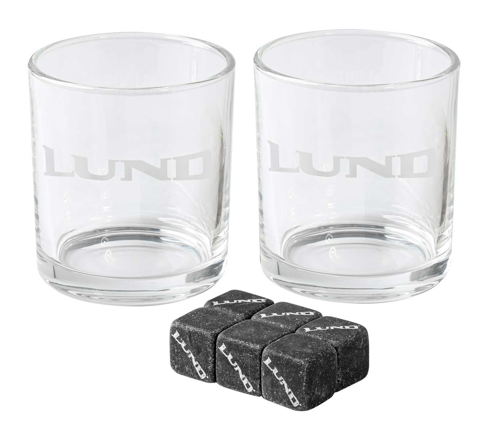 Lund Etched Logo Rocks & Whiskey Glass Set, Set of Two 8 oz. LUN-63000 ...