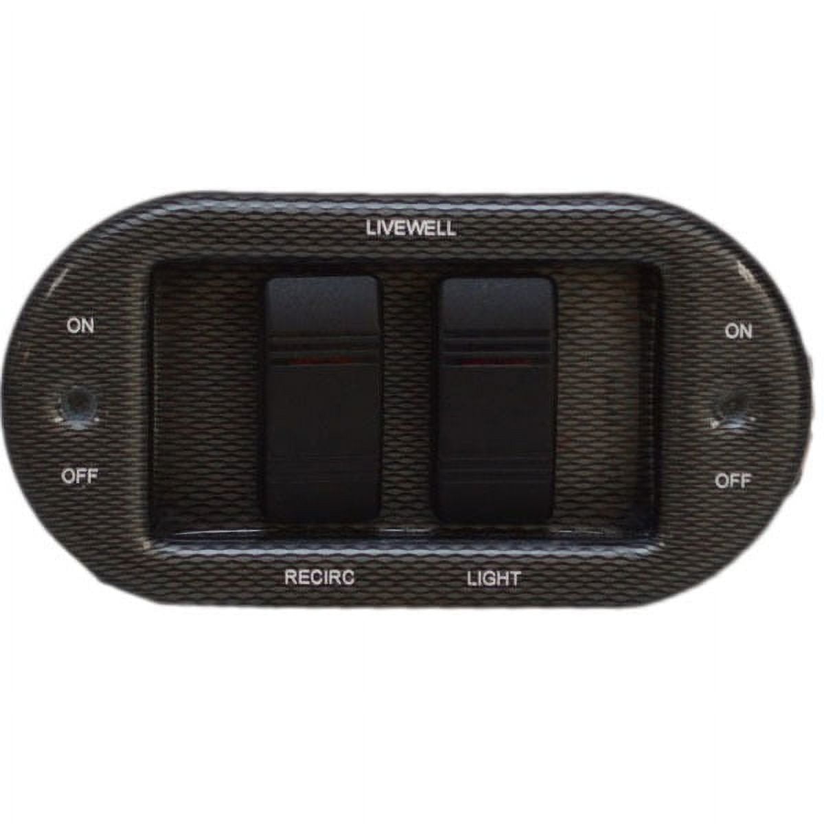 Lund Boat Livewell Switch Panel 2080377 | Fish Hawk Faux Carbon Fiber ...