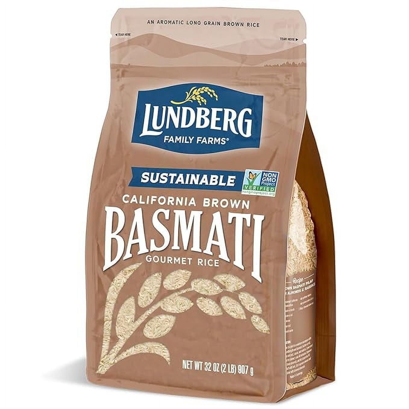 Lundberg Basmati Rice, Long Grain Brown Rice - Non-Sticky, Fluffy ...