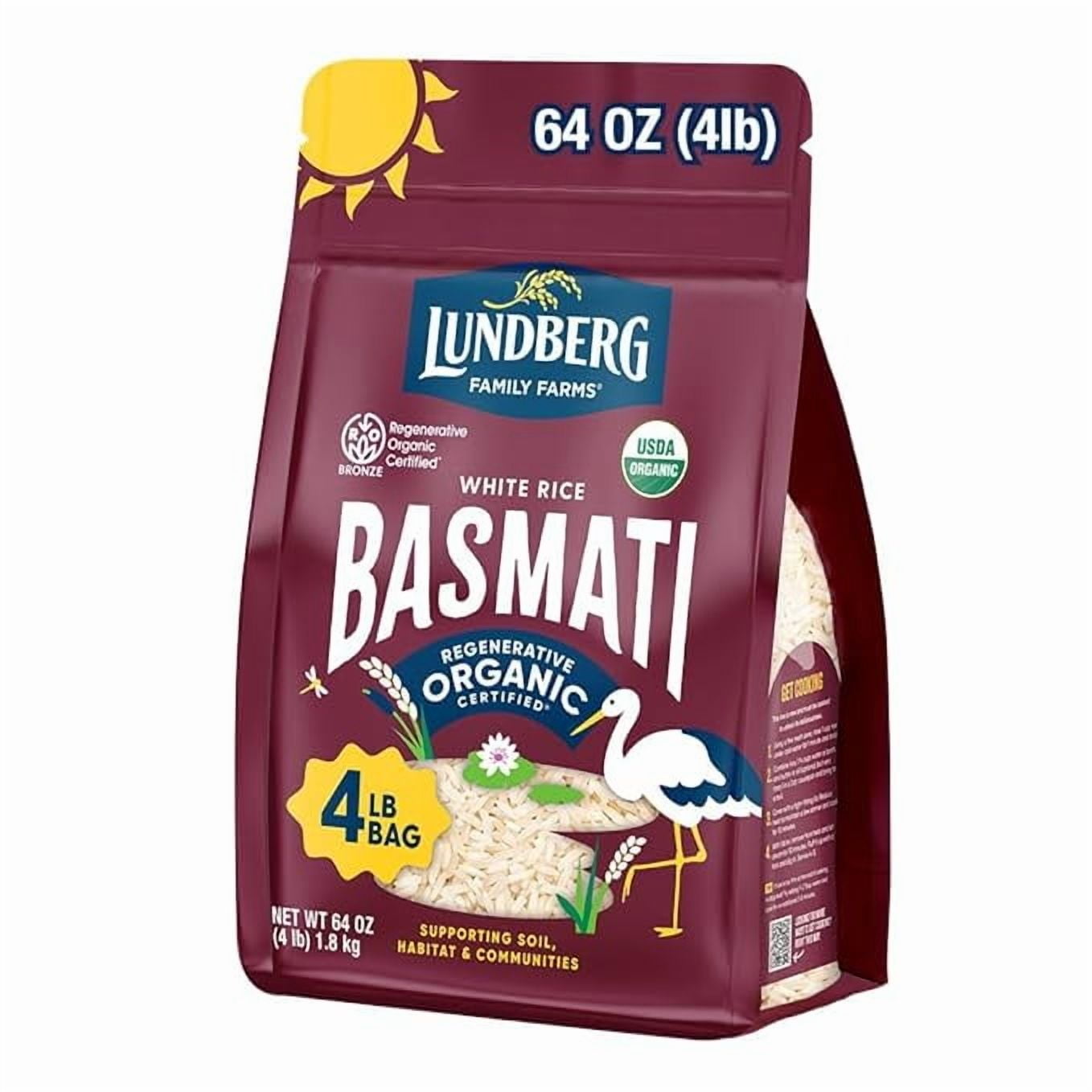 Lundberg Basmati Rice, Long Grain White Rice - Non-Sticky, Fluffy ...