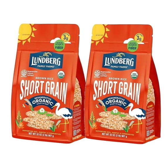 Lundberg Family Farms - Organic Brown Short Grain Rice | 32oz | Pack of ...