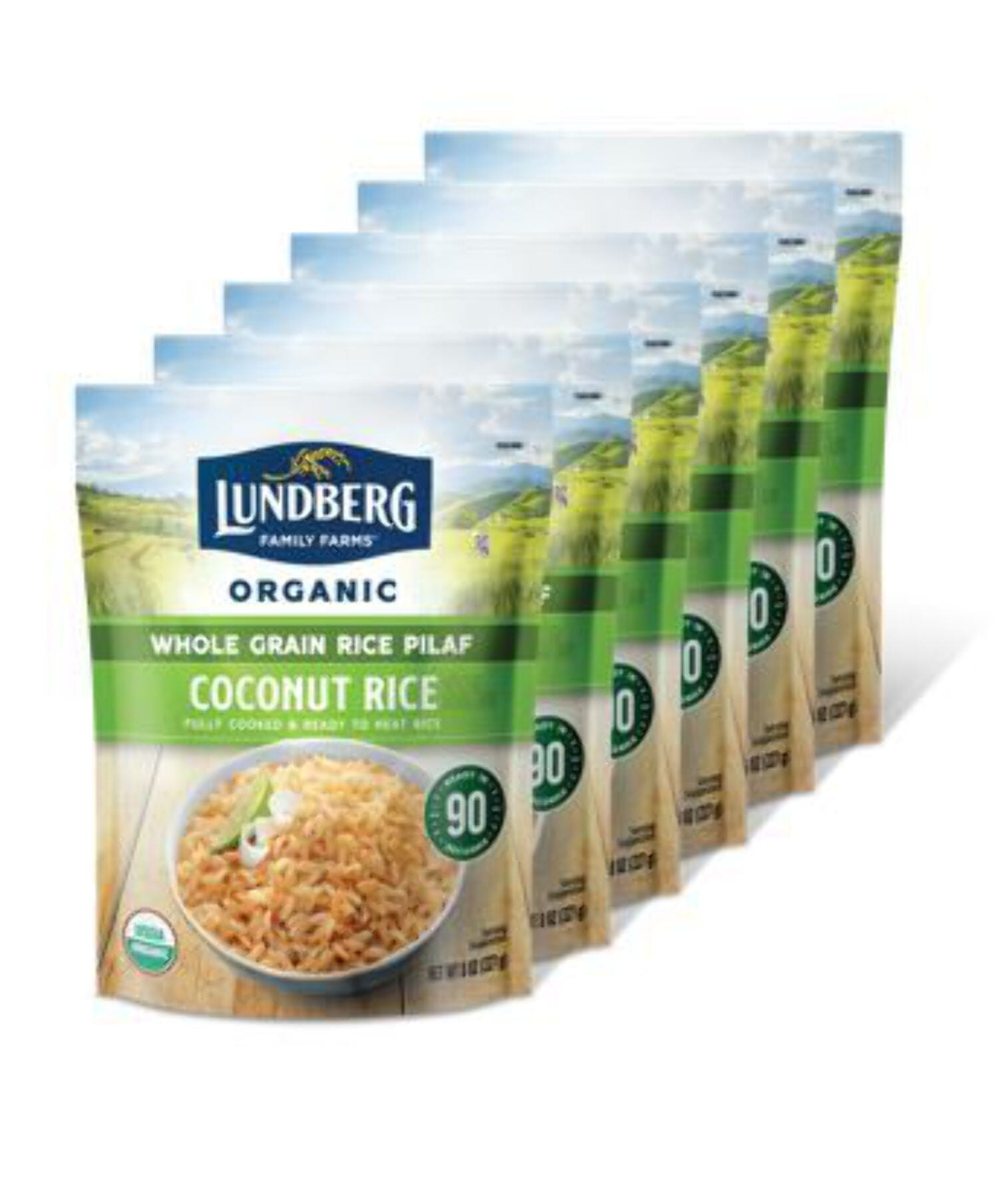 Lundberg Family Farms Organic Coconut 90-Second Rice - 6 ct - Walmart.com
