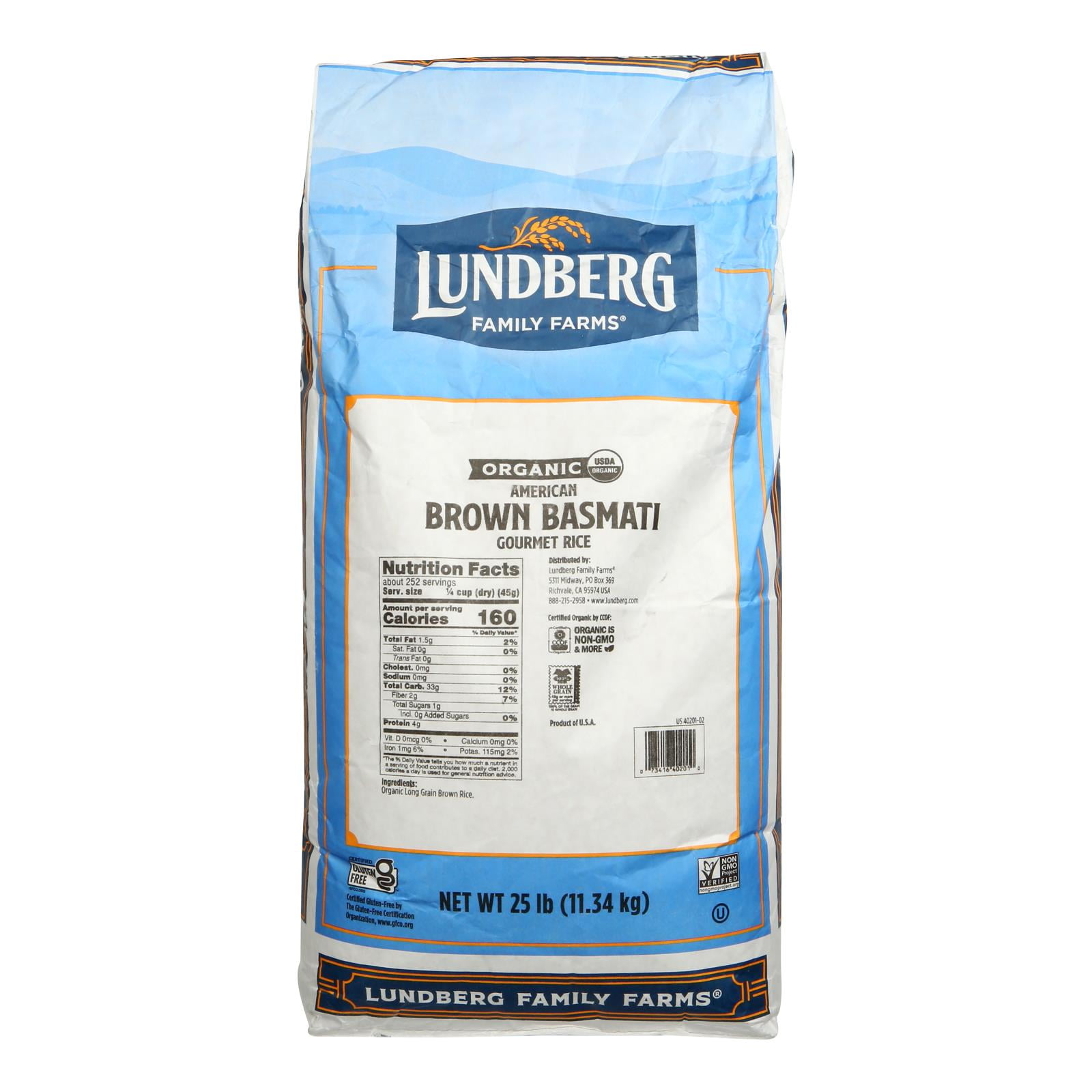 Lundberg Family Farms Organic Rice Brown Basmati - Single Bulk Item ...