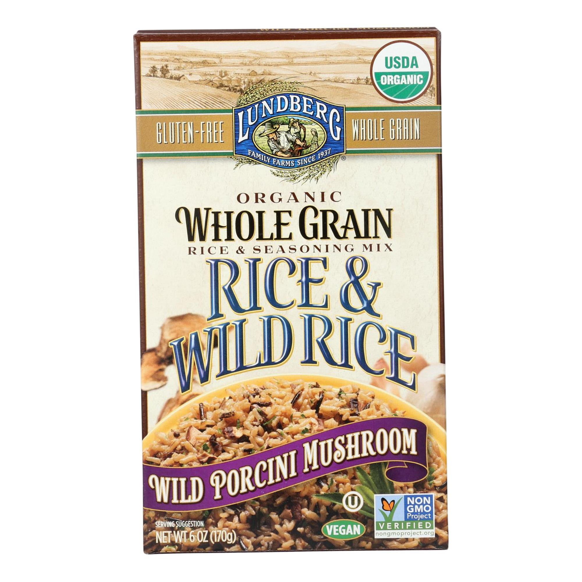 Lundberg Organic Whole Grain Rice & Wild Rice Wild Porcini Mushroom ...