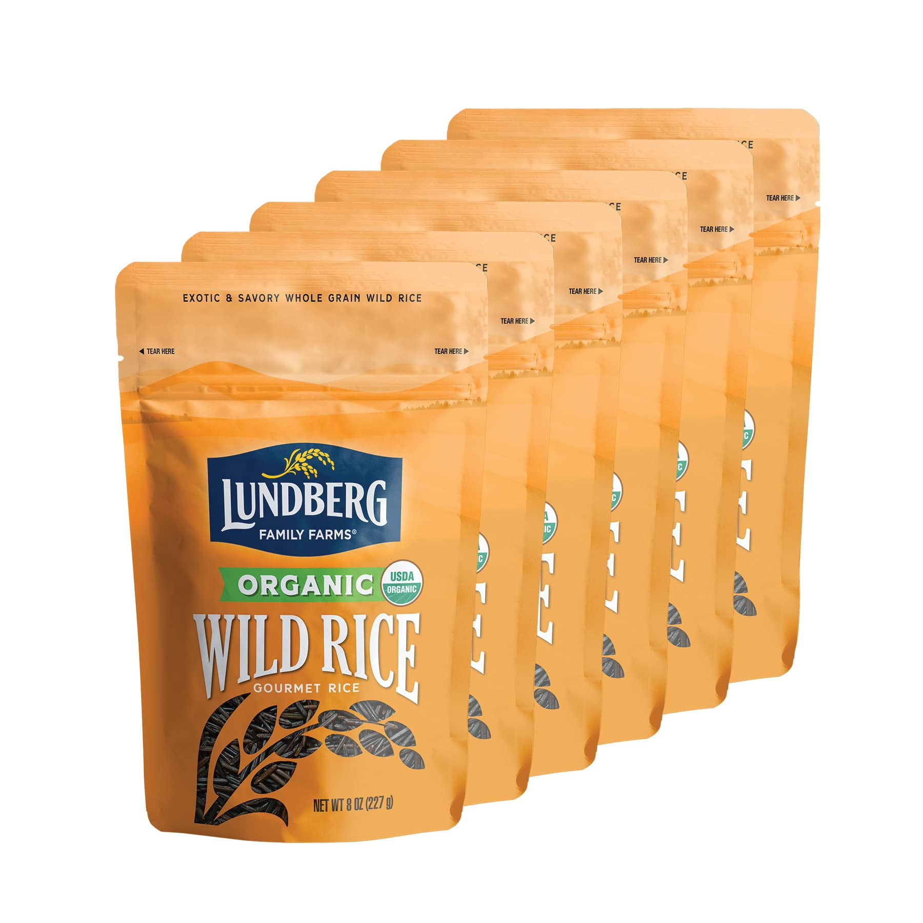 Lundberg Family Farms Organic Whole Grain Wild Rice, Non-GMO, Gluten ...