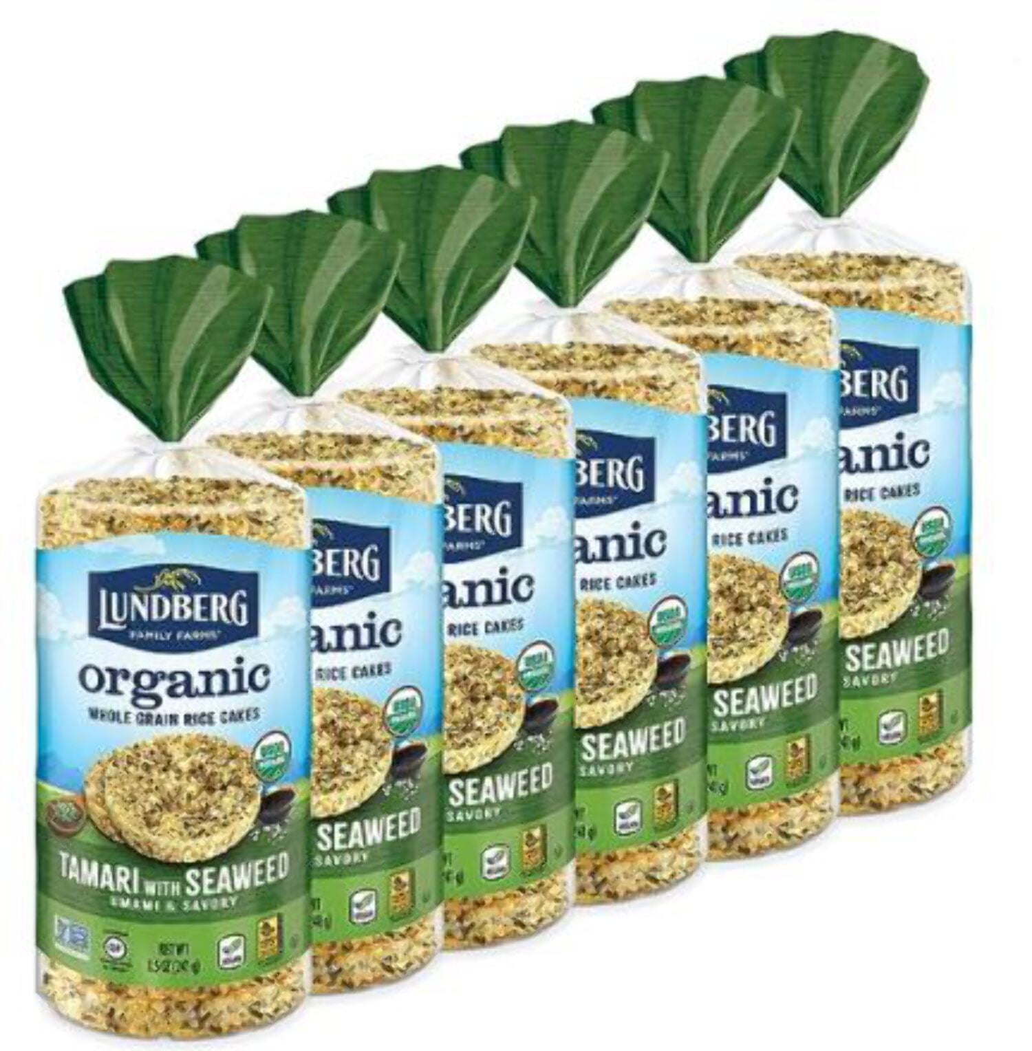 Lundberg Family Farms Organic Tamari With Seaweed Rice Cakes - 6 ct ...