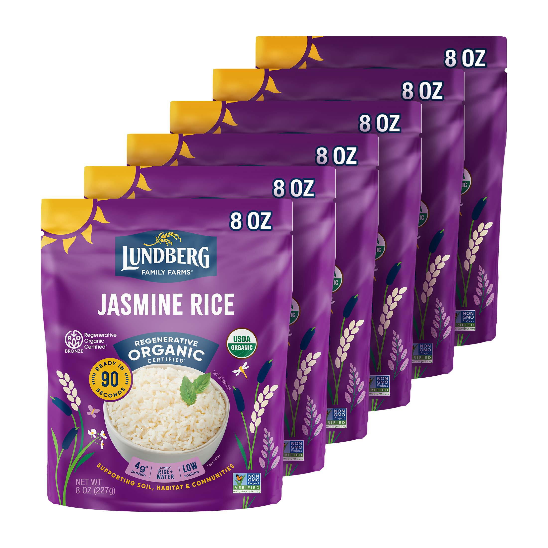 Lundberg Organic 90-Second White Jasmine Rice - 6ct, 8oz - Walmart.com