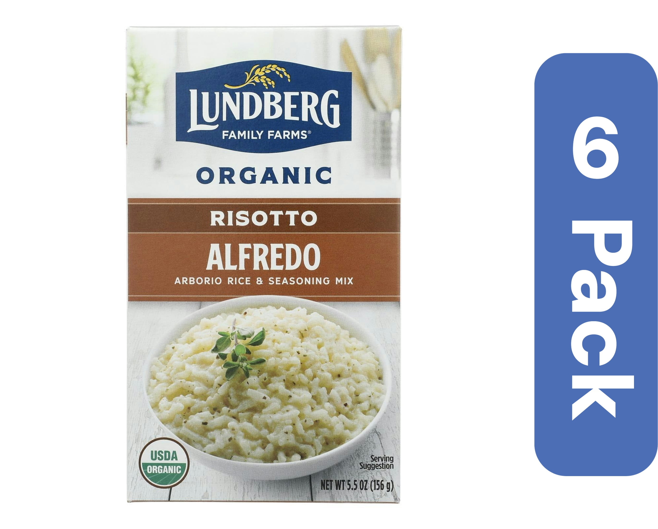 Lundberg Organic Alfredo Risotto 5.5 oz (Pack of 6) - Walmart.com