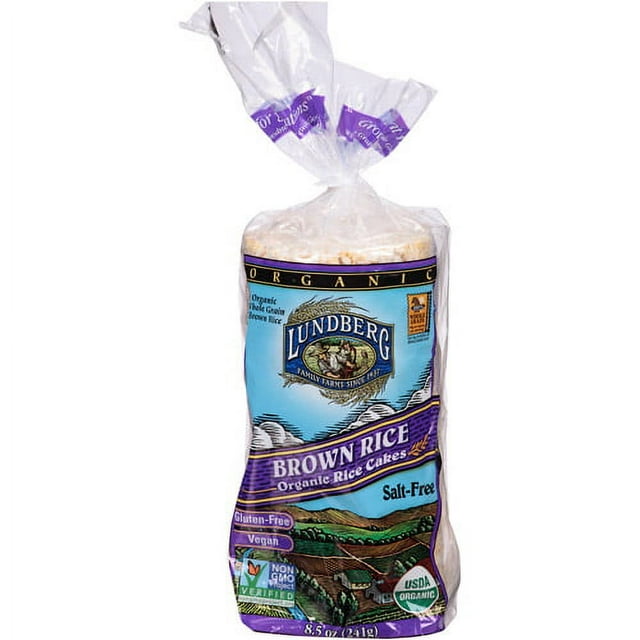 Lundberg Organic Brown Rice Cakes, 8.5 oz, (Pack of 12) - Walmart.com