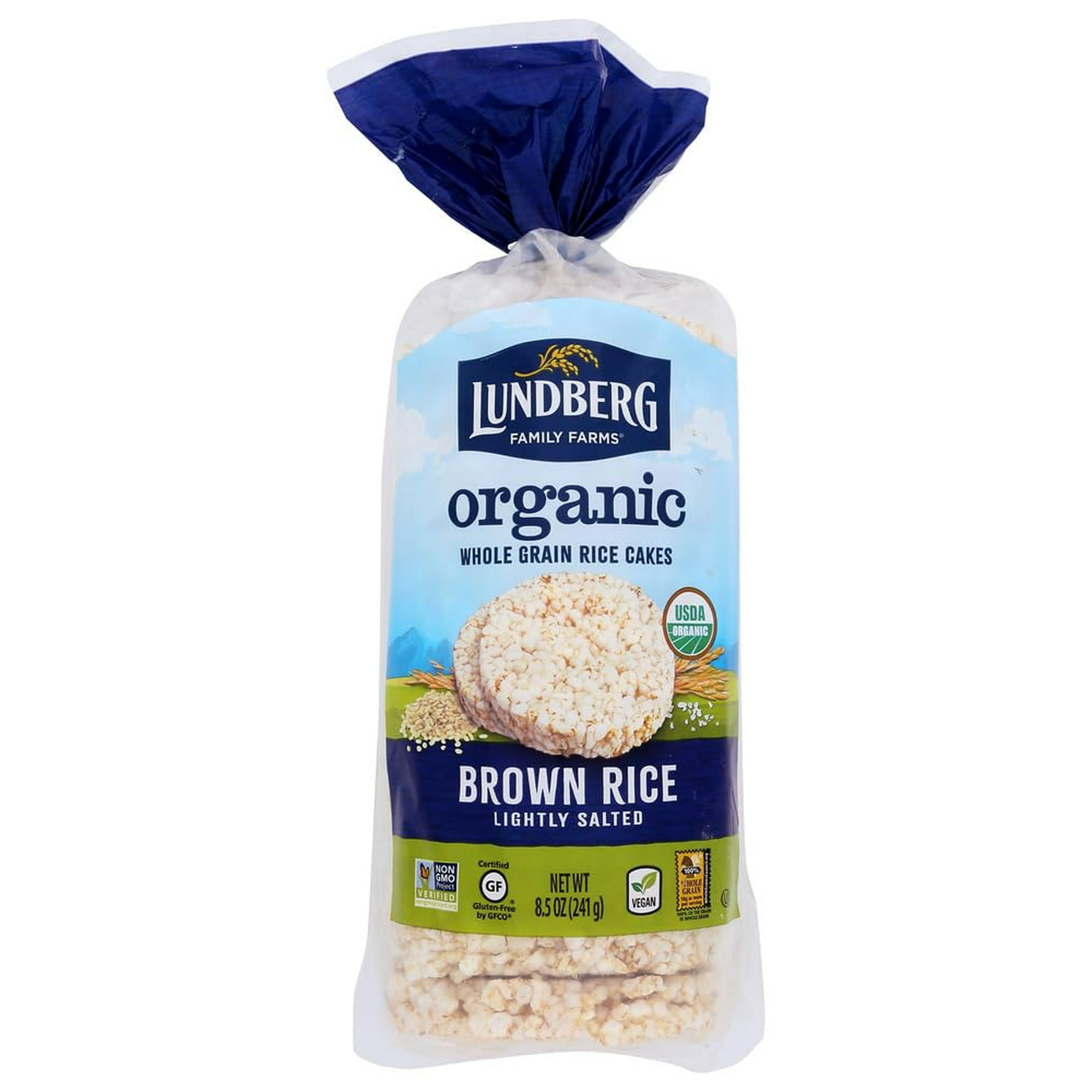 Lundberg Organic Brown Rice Cakes Lightly Salted - 8.5 oz Pack of 3 ...