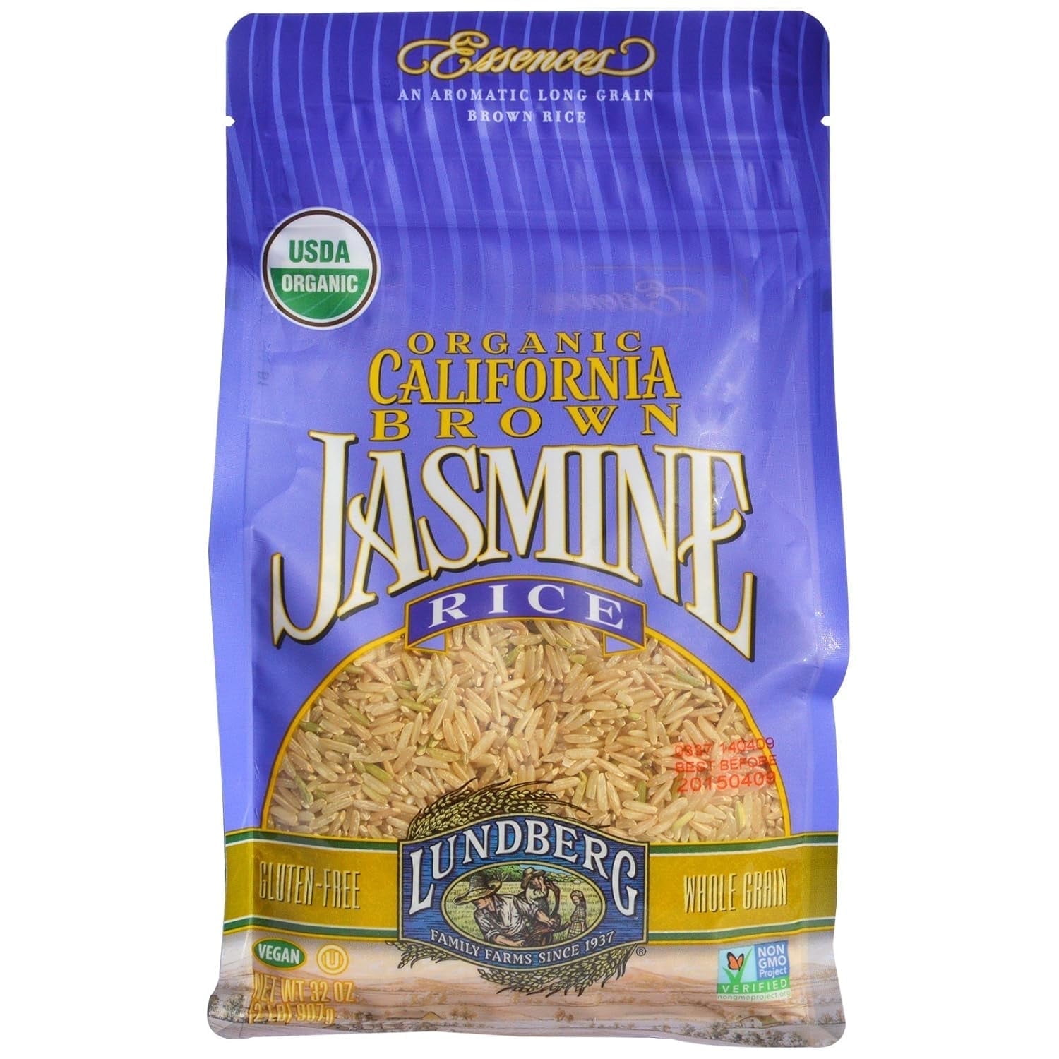 Lundberg, Organic California Brown Jasmine Rice, 32 oz - Walmart.com