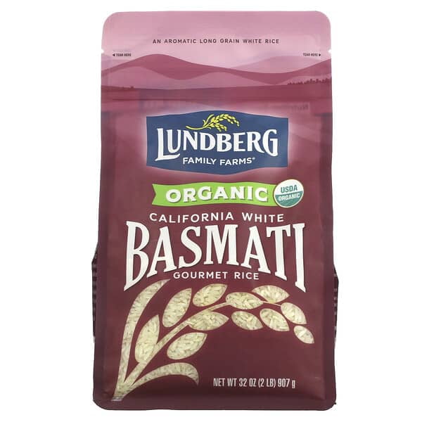 Lundberg, Organic California White Basmati Gourmet Rice, 32 oz ...