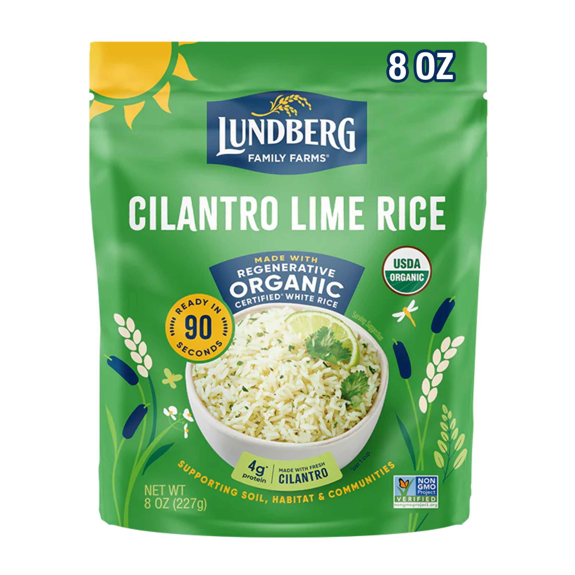 Lundberg Organic Cilantro Lime Rice - Microwave Ready in 90 Seconds ...