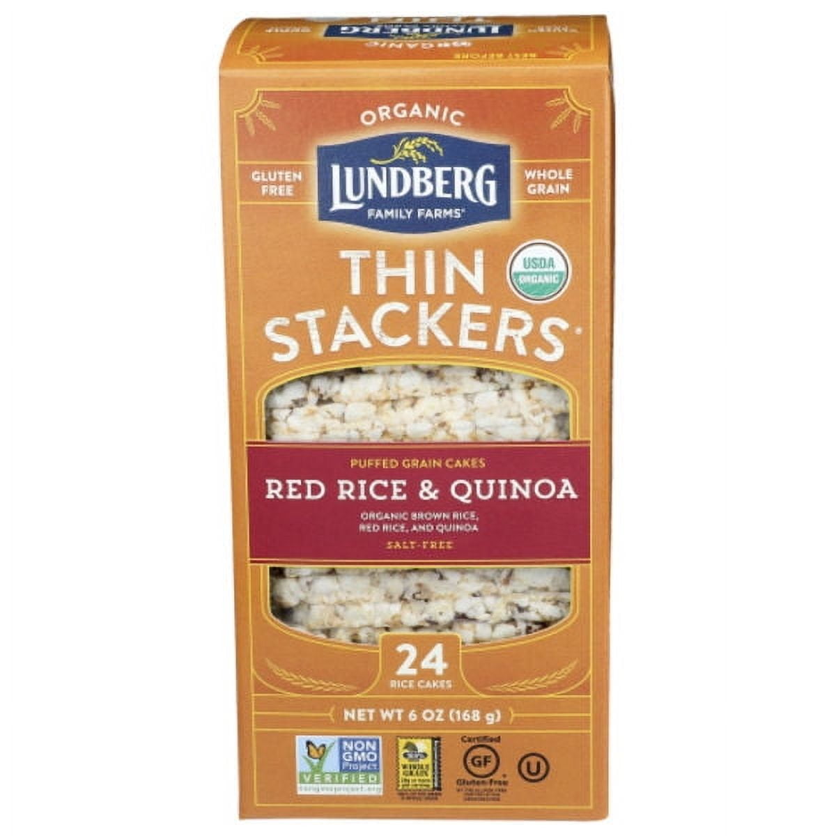 Lundberg Organic Red Rice & Quinoa Thin Stackers 6 oz Package May Vary ...