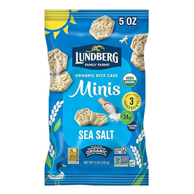 Lundberg Organic Rice Cake Minis, Original Sea Salt – Mini Rice Cakes ...