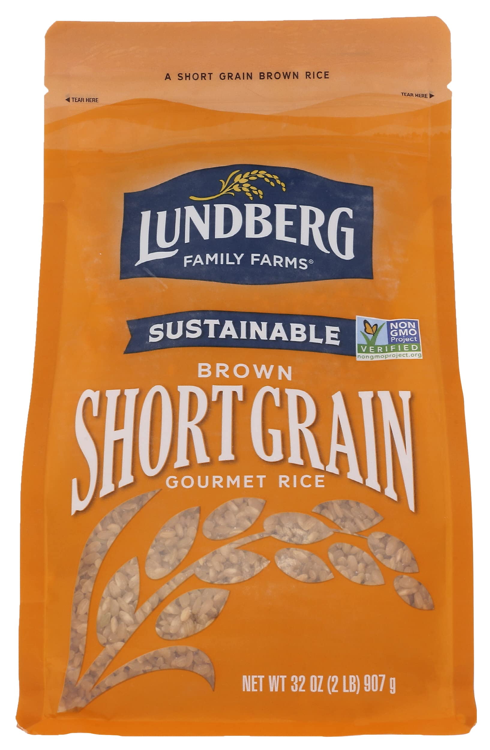 Lundberg Organic Short Grain Brown Rice, 2lb (6 count), Gluten-Free ...