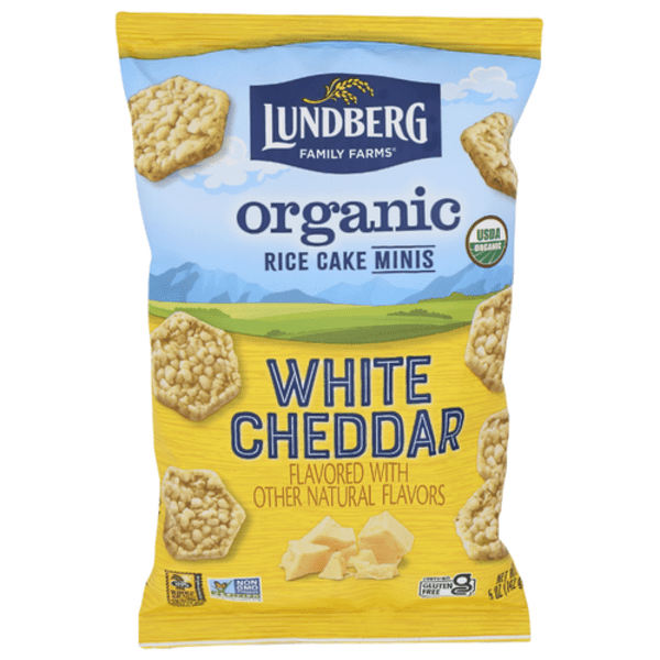 Lundberg Organic White Cheddar Mini Rice Cakes 5 oz - Pack of 5 ...