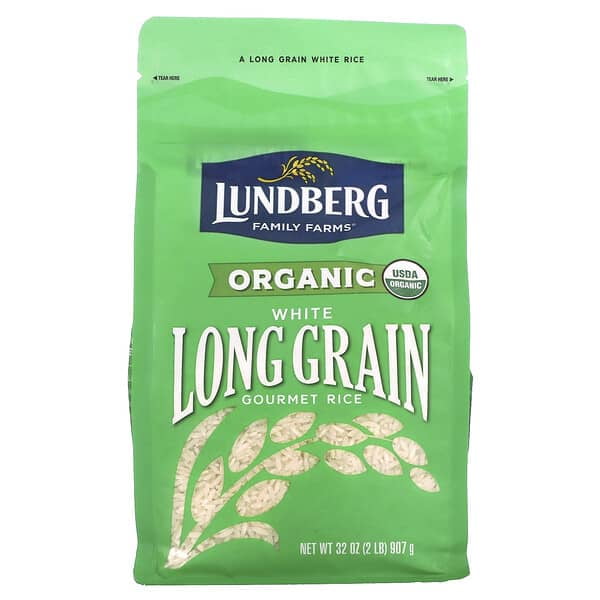 Lundberg, Organic White Long Grain Gourmet Rice, 32 oz - Walmart.com