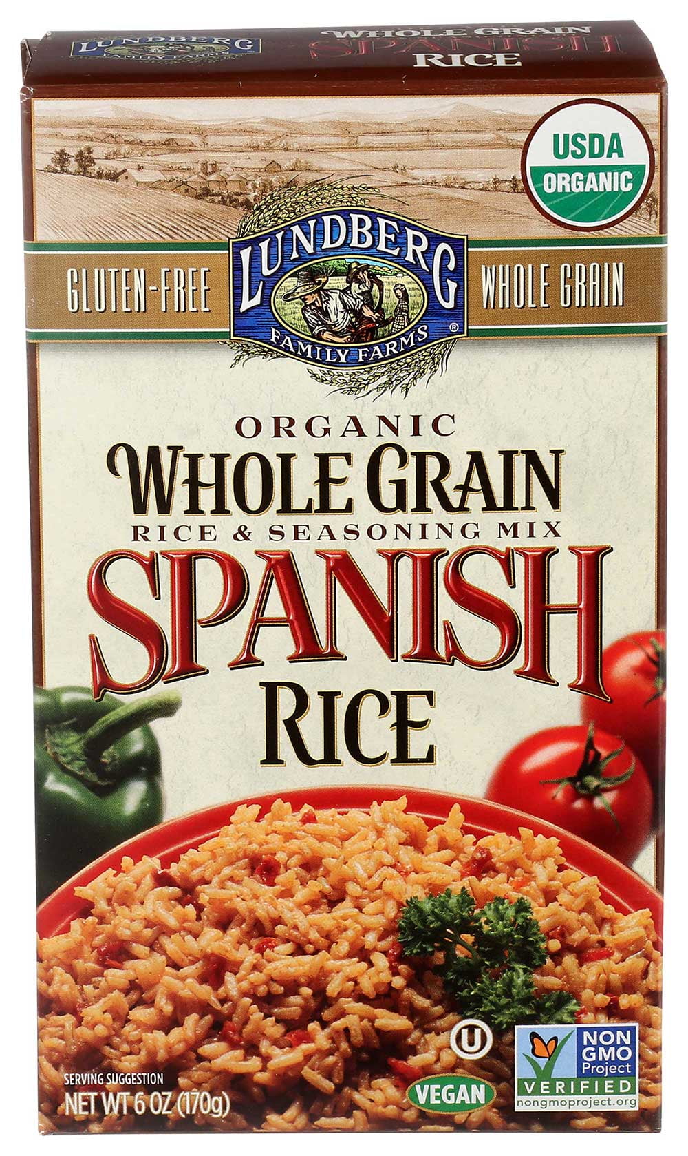 Lundberg Organic Whole Grain Spanish Rice, 6 Ounce -- 6 per case ...
