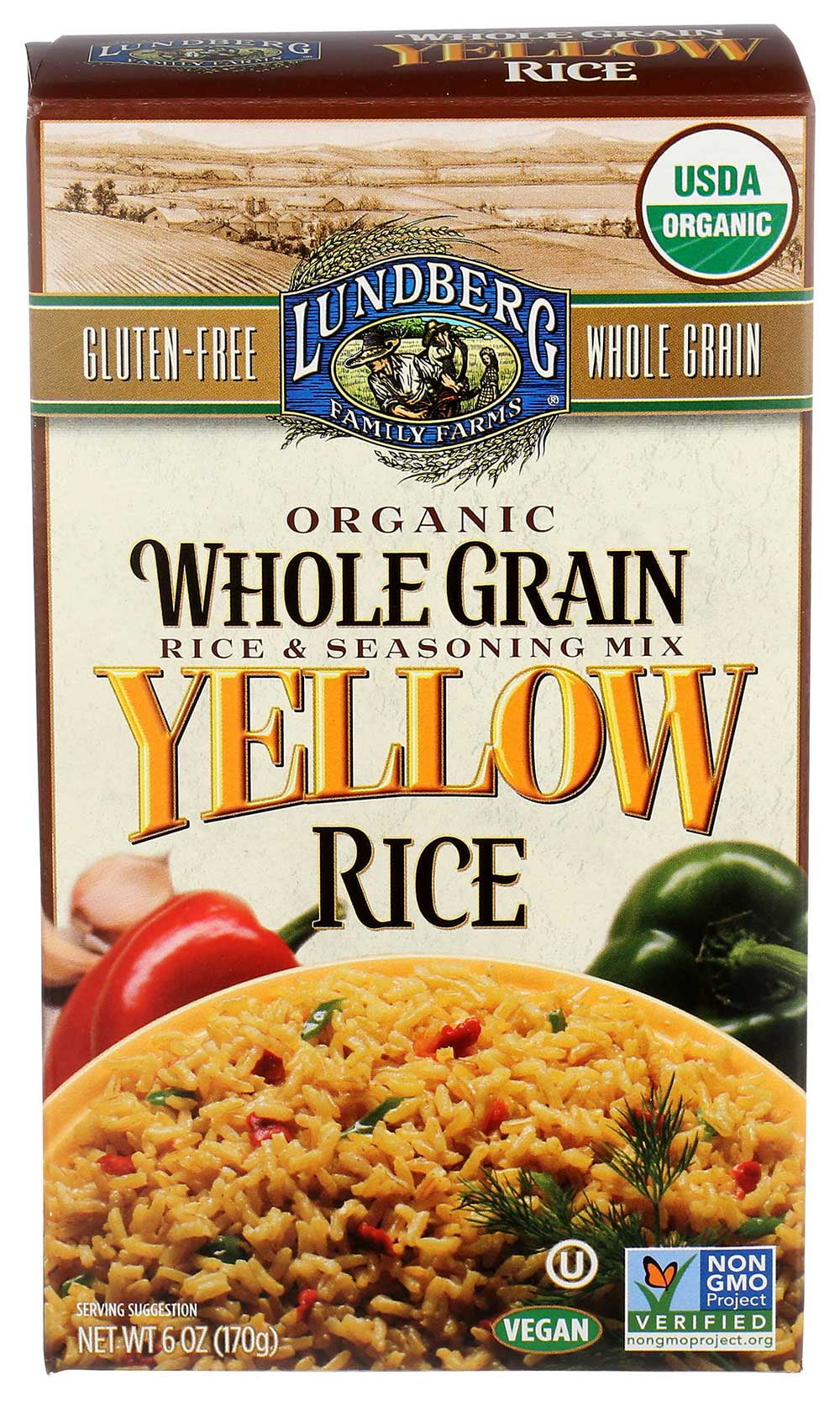 Lundberg Organic Whole Grain Yellow Rice, 6 Ounce -- 6 per case ...
