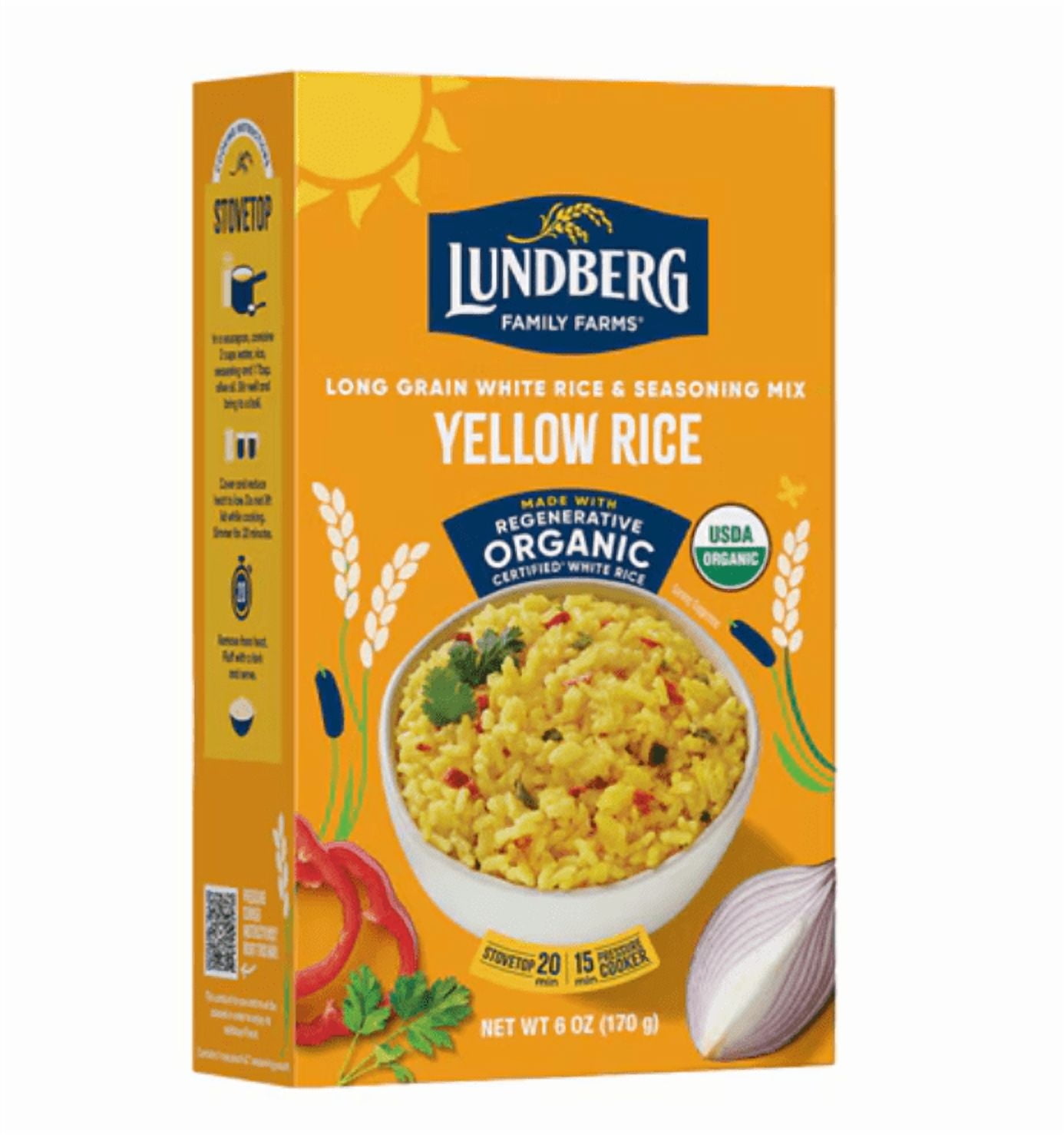 Lundberg Organic Whole Grain Yellow Rice 6 oz Pack of 2 - Walmart.com