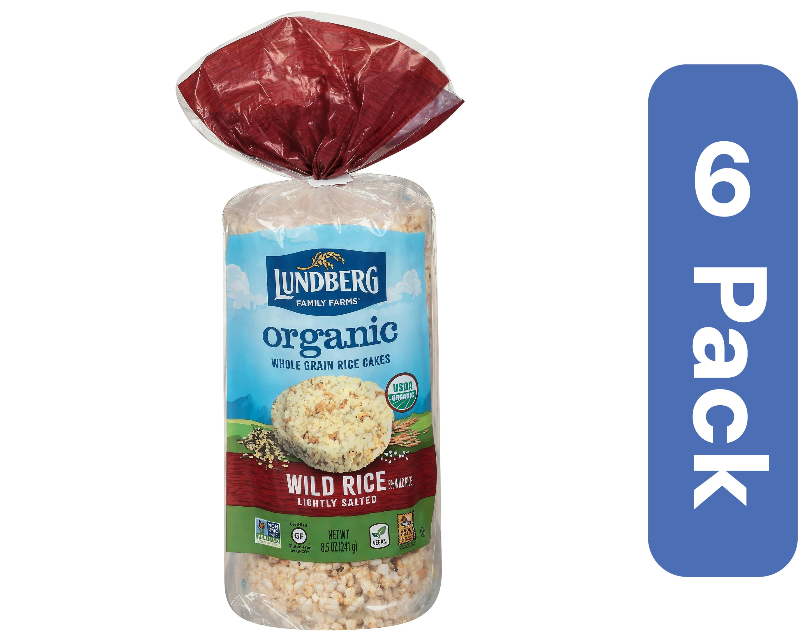 Lundberg Organic Wild Rice Cake 8.5 oz (Pack of 6) - Walmart.com