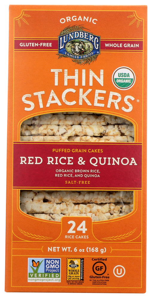 Lundberg - Thin Stackers Red Rice & Quinoa, 6oz | Pack of 6 - Walmart.com