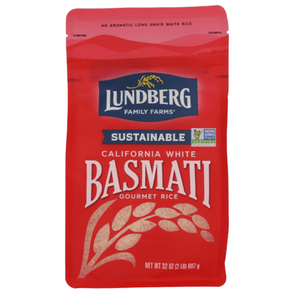 Lundberg White Basmati Ecofarmed Rice 2 lb - Pack of 3 - Walmart.com