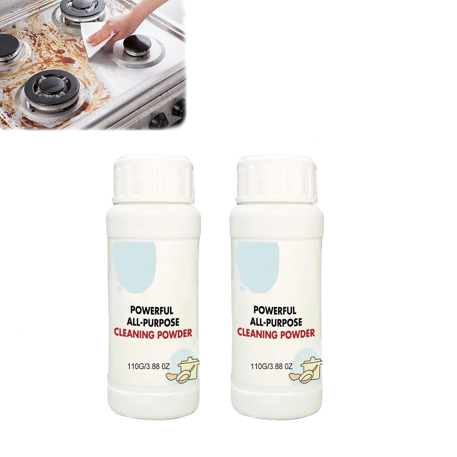 Lundelogic Powerful Kitchen All-Purpose Powder Cleaner, Grease Remover ...