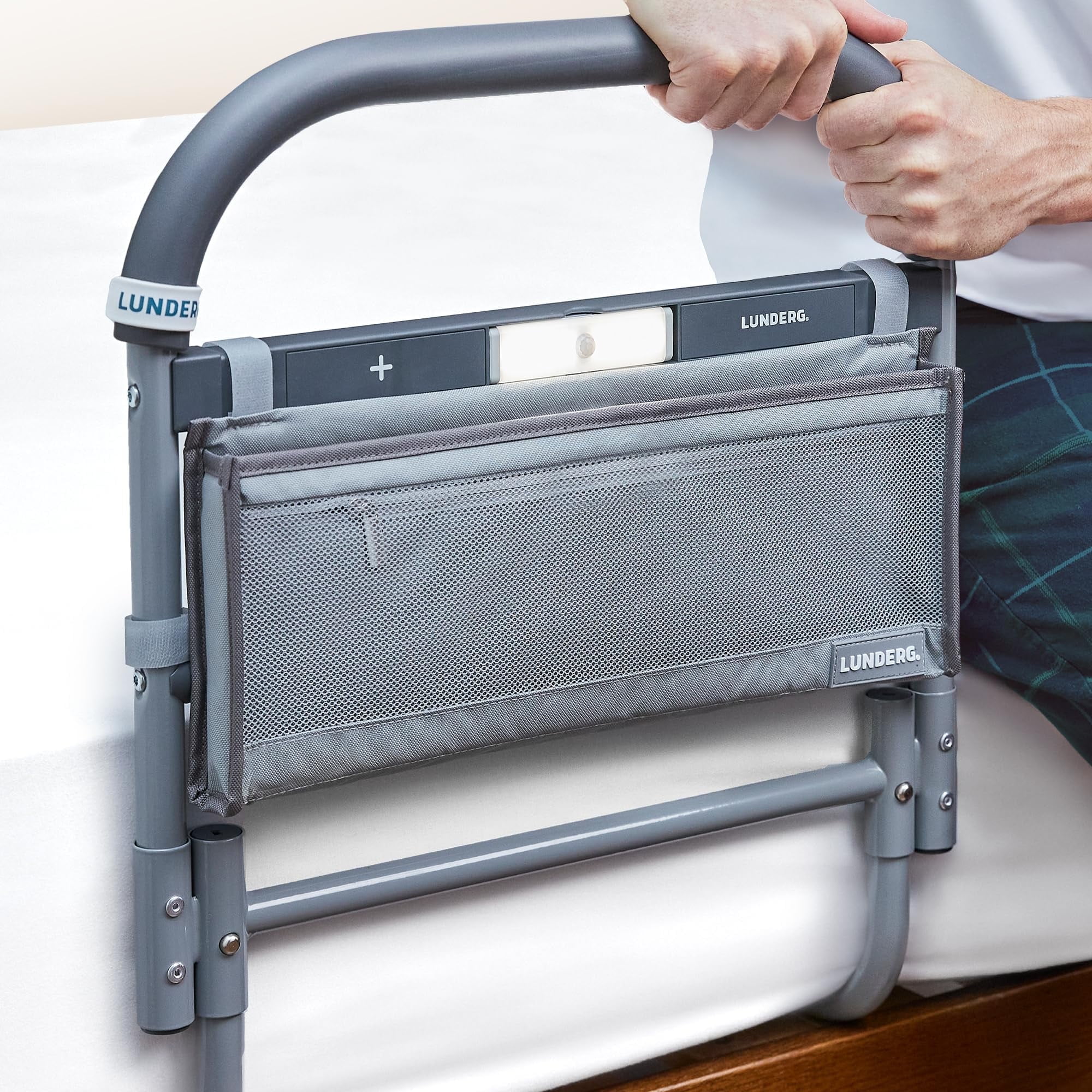 Lunderg Bed Rails for Elderly Adults Safety - with Motion Light ...