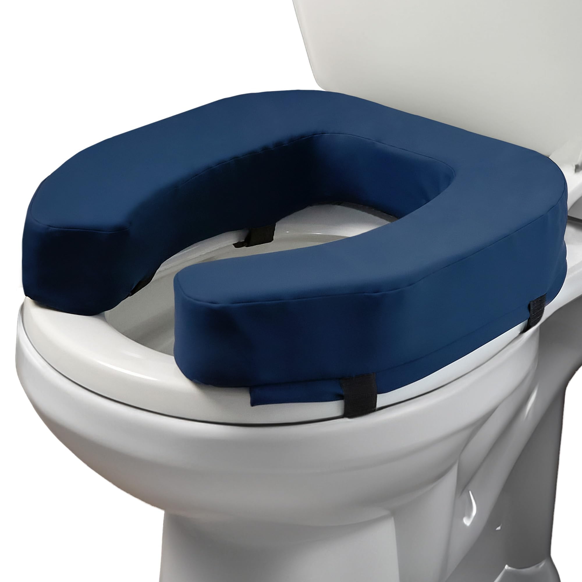 Lunderg Padded Toilet Seat Riser for Elderly & Disabled - 3 inches Lift ...