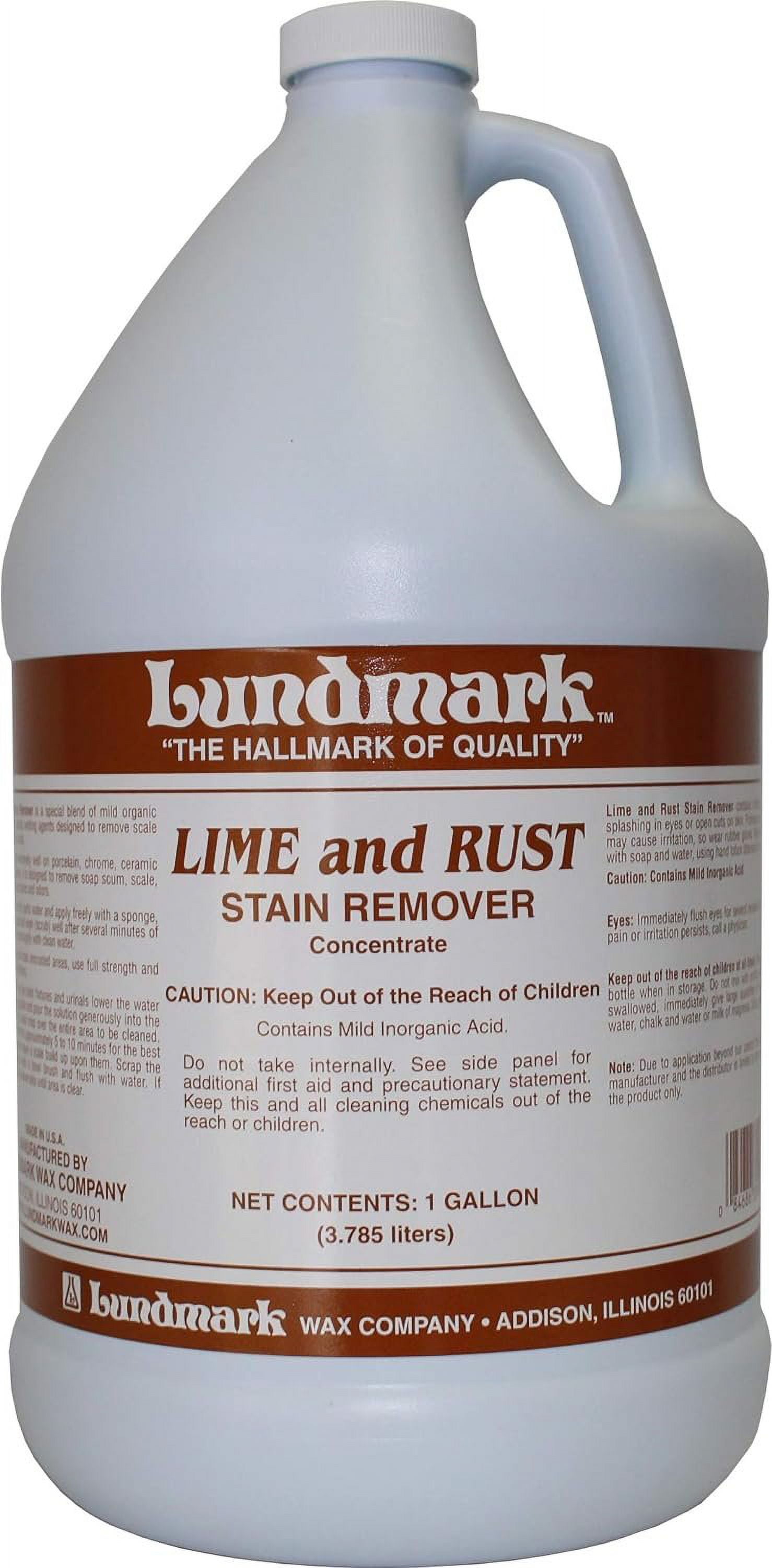Lundmark Lime and Rust Remover Concentrate, 1-Gallon, 3390G01-4 ...