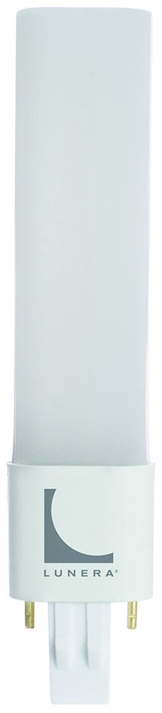 Lunera GX23 2-Pin Horizontal CFL LED Dimmable Light Bulb, 5W, 580 Lumen ...