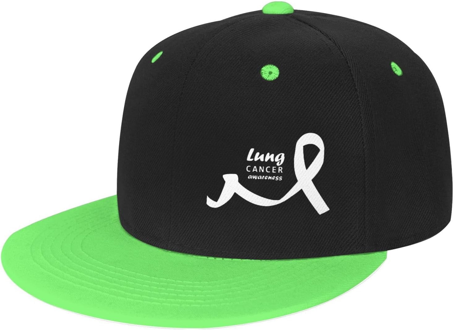 Lung Cancer Awareness Baseball Hat Unisex Children Adjustable Flat Brim ...