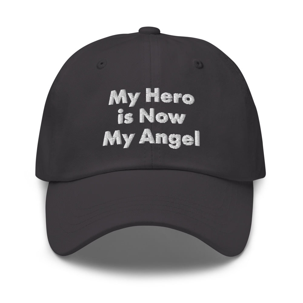 Lung Cancer Awareness Embroidered Dad Hat, My Hero Is Now My Angel ...