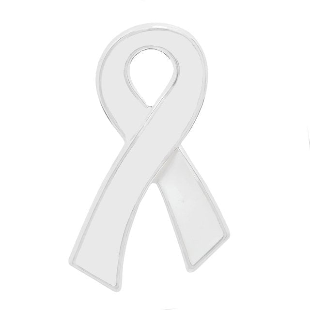 Lung Cancer Awareness Large Flat Ribbon Button Pins 25 Pack for ...