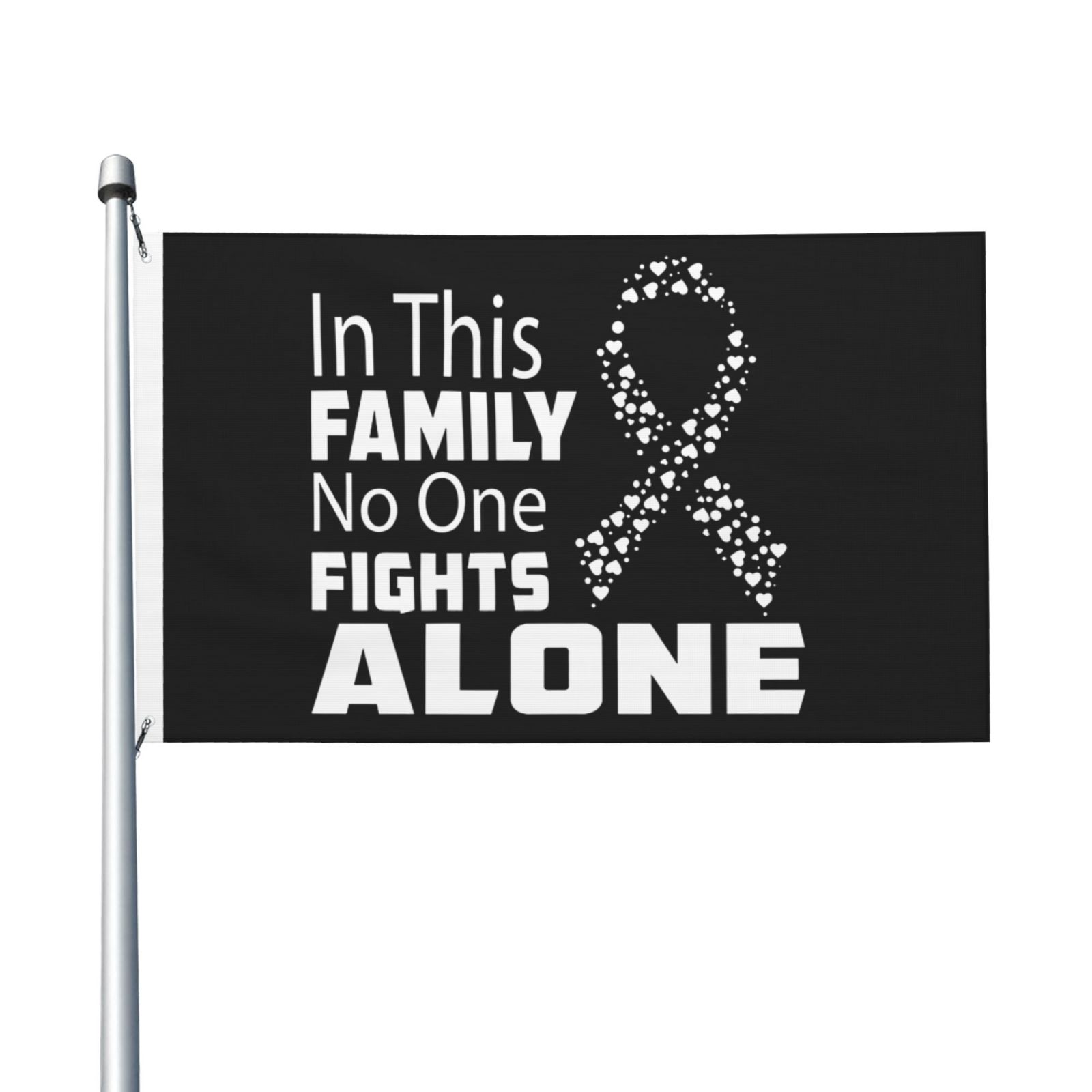 Lung Cancer Awareness Month Flag 3x5 Ft Double-Sided Flag Outdoor Sign ...
