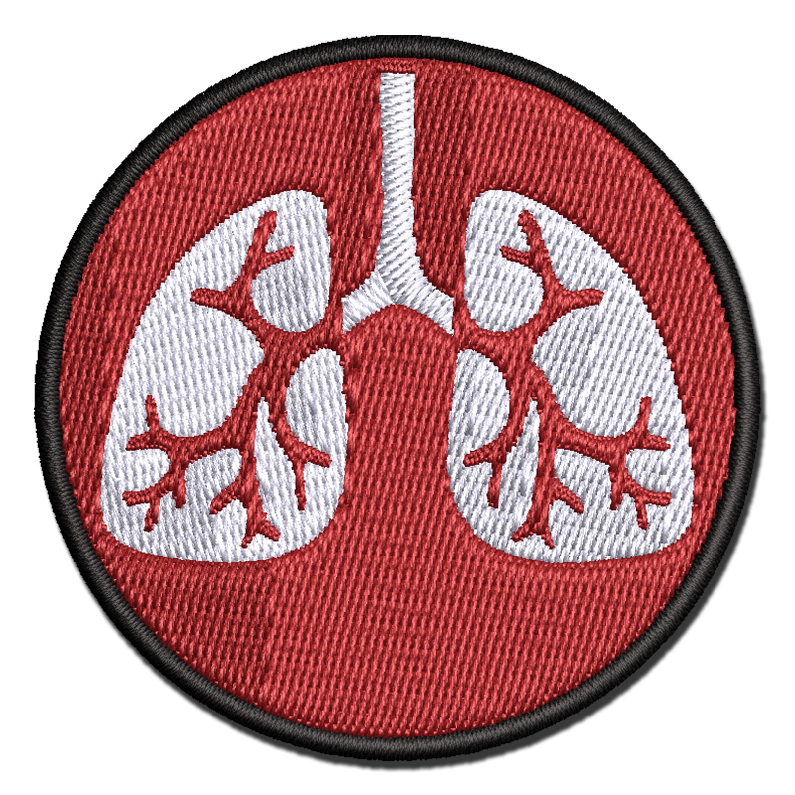 Lungs Anatomy Organ Body Part Applique Multi-Color Embroidered Iron-On ...