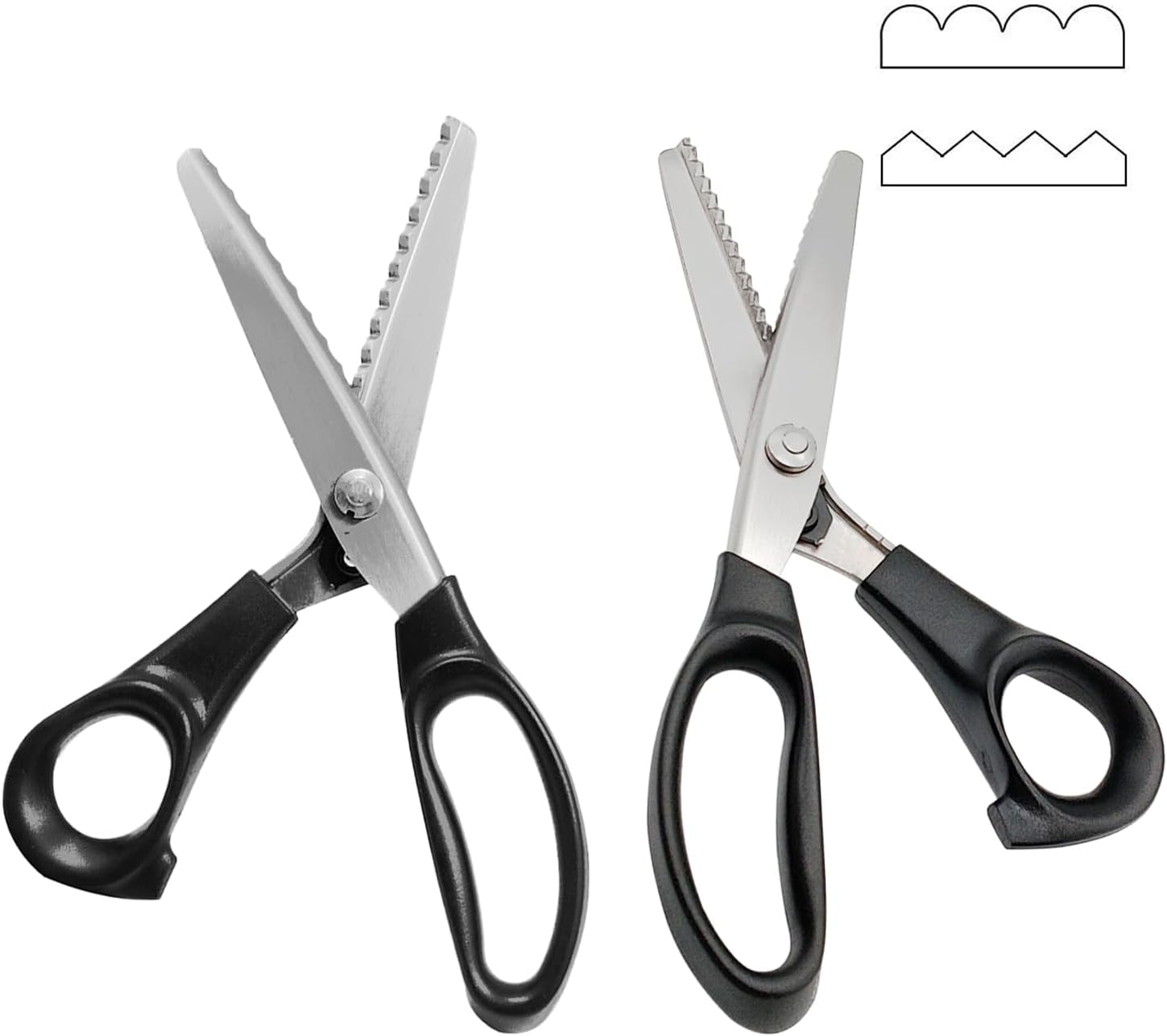Luniquz 2 Pcs Pinking Shears Scalloped Scissors Zig Zag Scissors ...