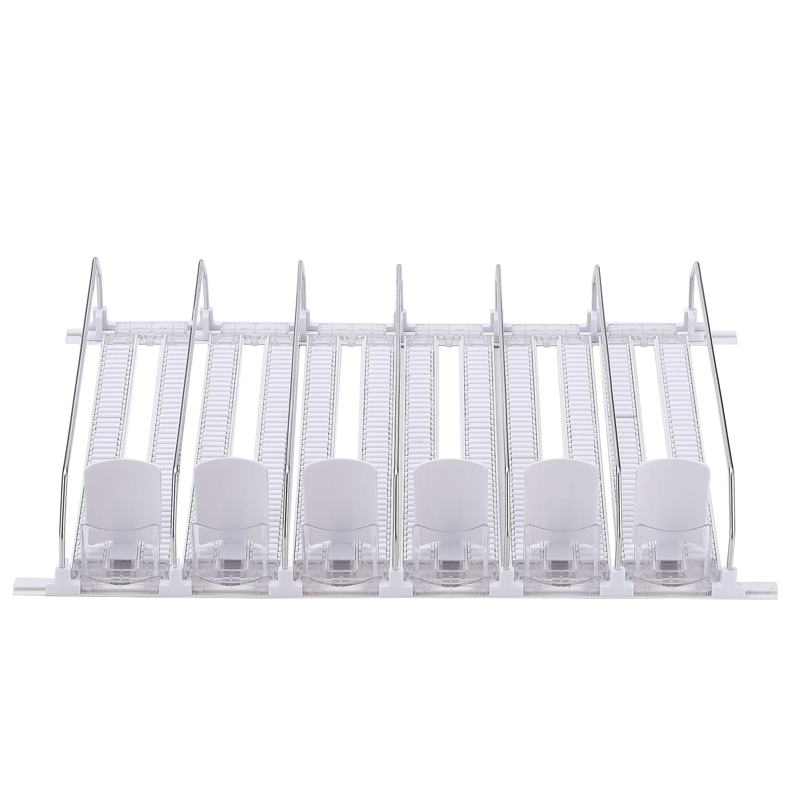 Luniquz 3/5/6 Rows Drink Organizer For Fridge - Width-adjustable Push ...