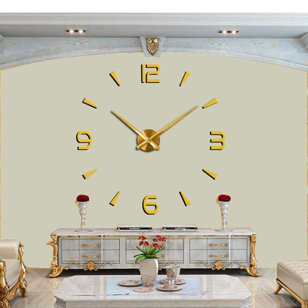 EMOKING 3D DIY Wall Clock, Large Living Room Decor, Modern Design ...