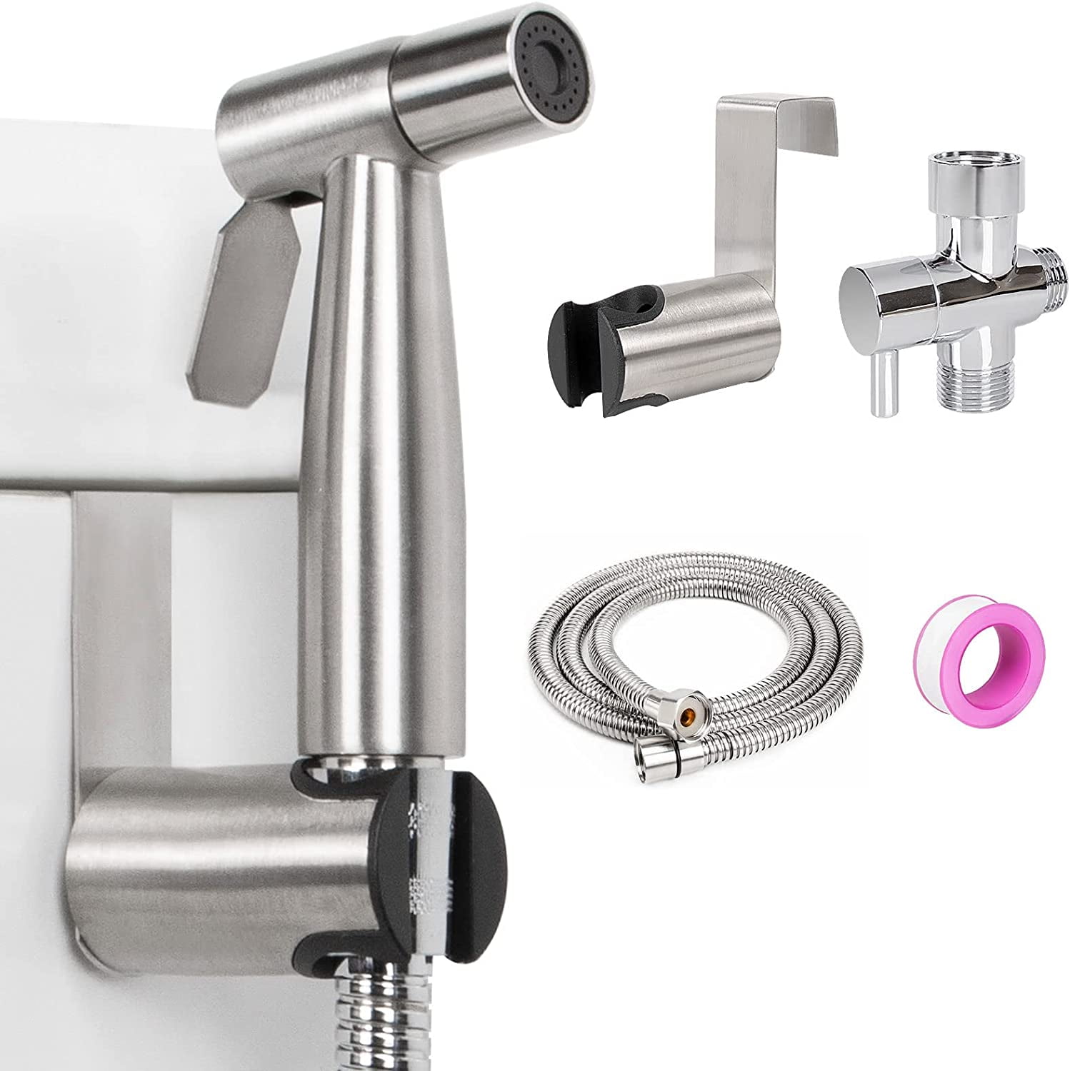 Luniquz Bidet Sprayer for Toilet, High Pressure Handheld Spray Kit ...